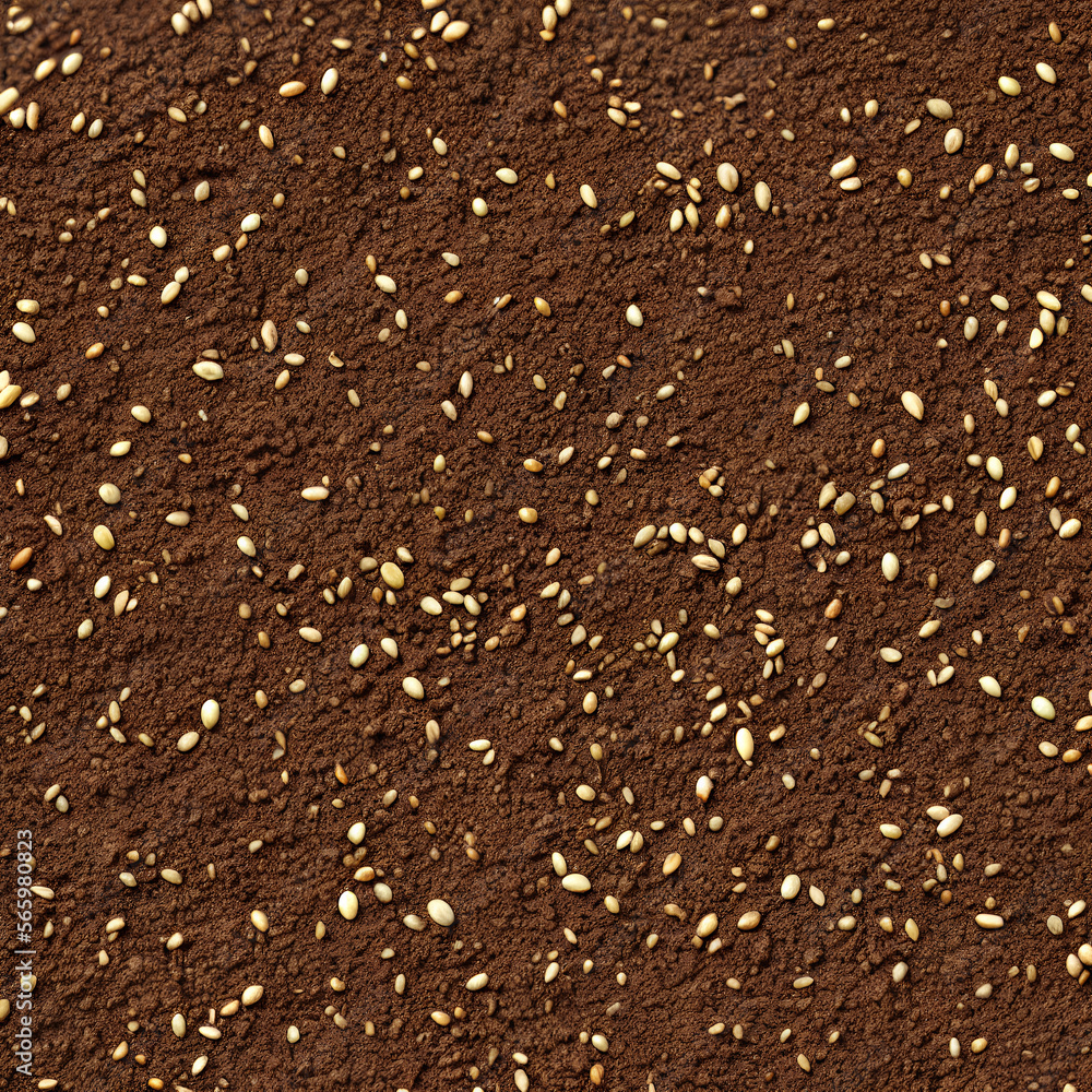 High-Resolution Image of Soil with Seeds Texture Background Showcasing ...