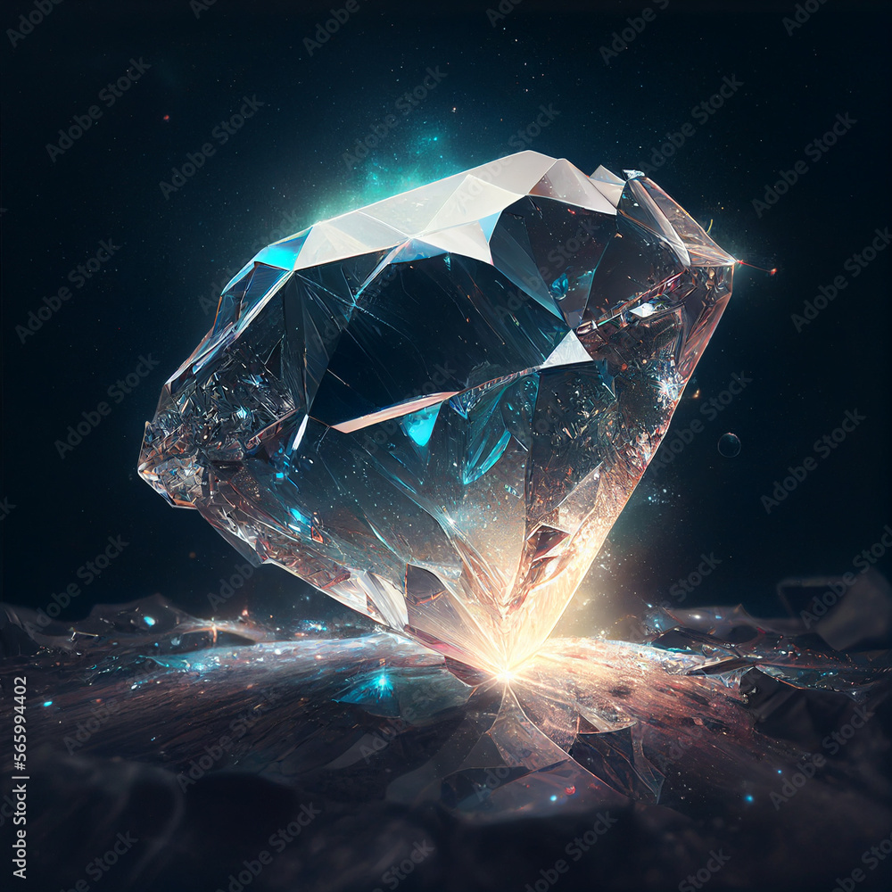 3d render magical diamond crystal mystic background Stock Illustration ...