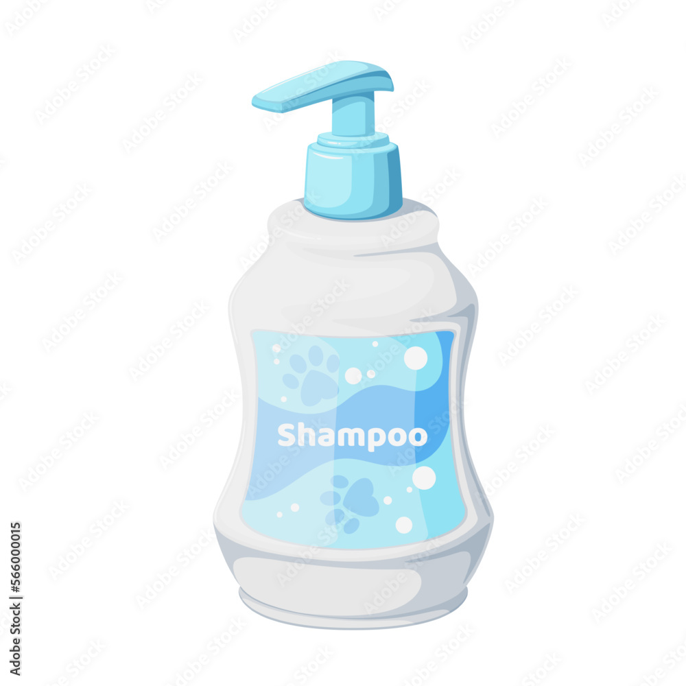 Bottle of shampoo for dog and cat vector illustration. Cartoon isolated ...
