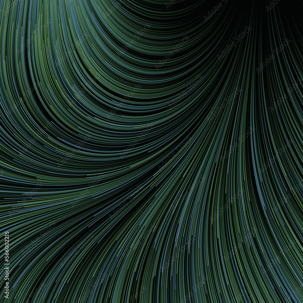 Abstract Dark Background with Flow Field of Lines Stock Illustration ...