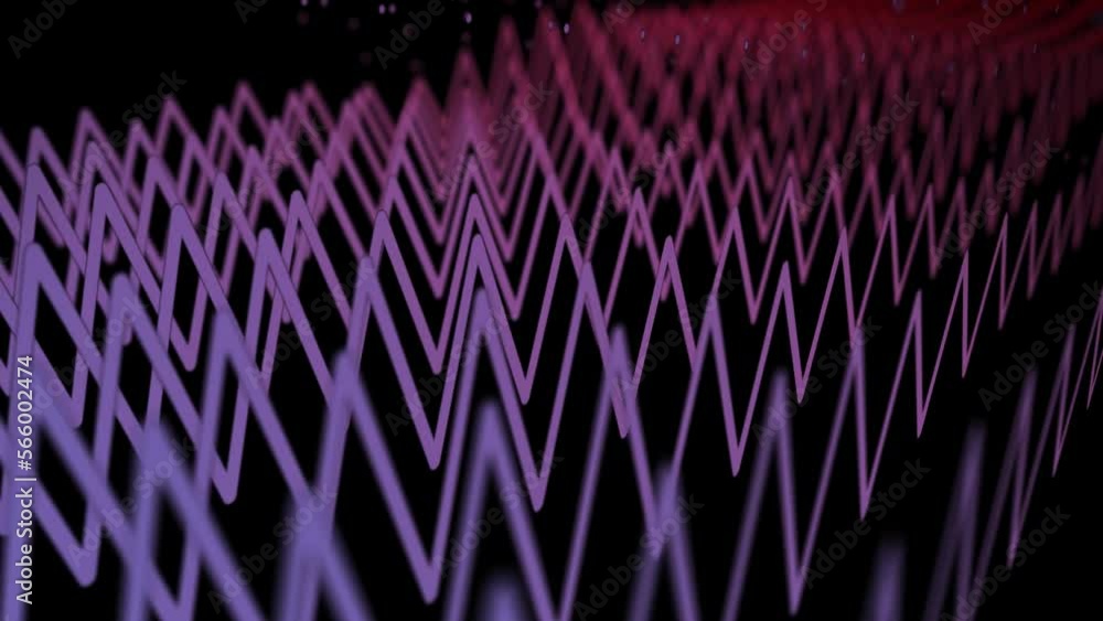 Sound or audio 3d waveform on black background. soundwave design. Pulse ...