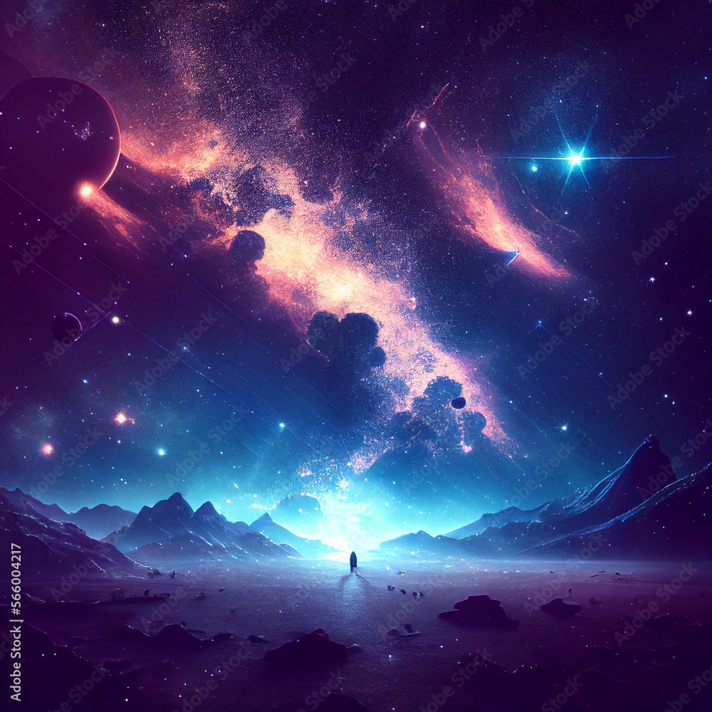 Fondo espacial del universo intergaláctico creado con IA generativa ...