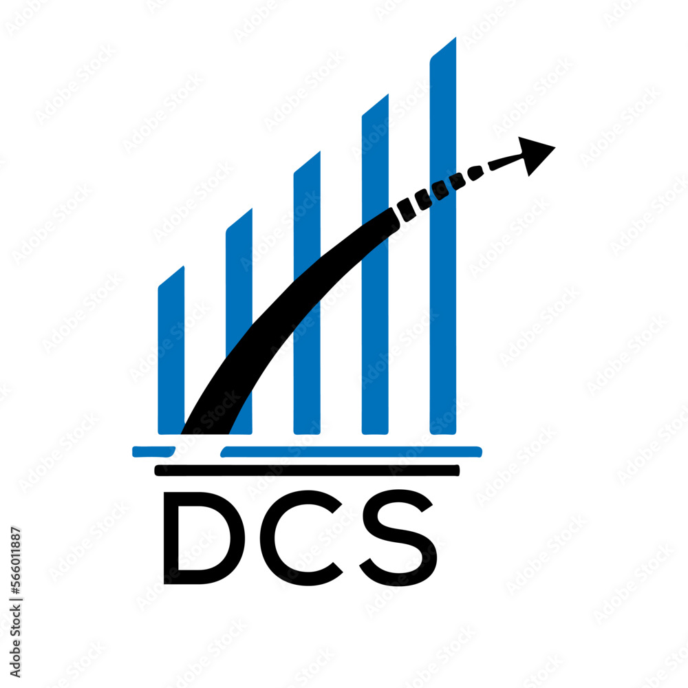 Vecteur Stock DCS letter logo. DCS blue image on white background. DCS ...