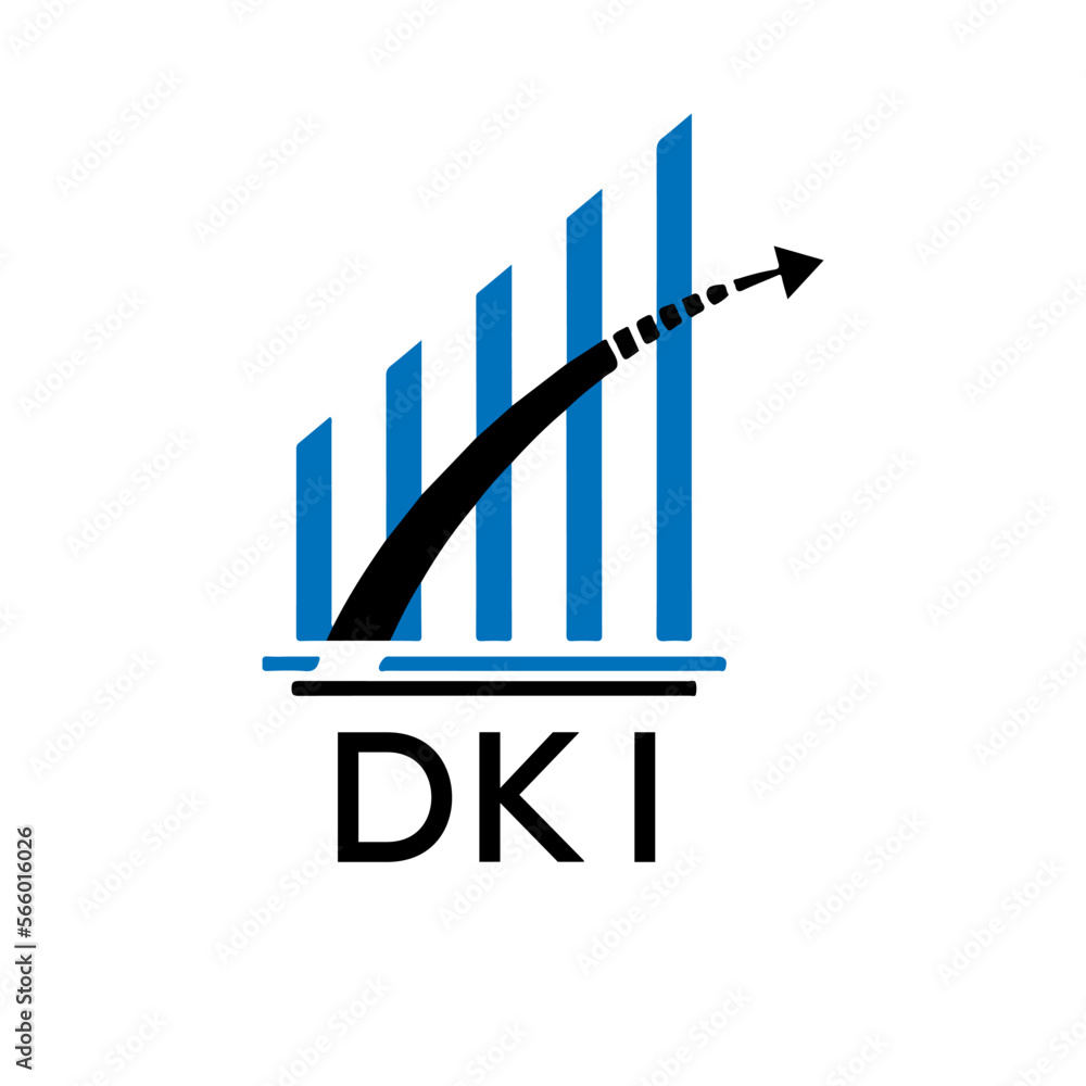 DKI letter logo. DKI blue image on white background. DKI vector logo ...