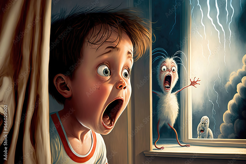 cartoon scared boy. sketch art for artist creativity and inspiration ...