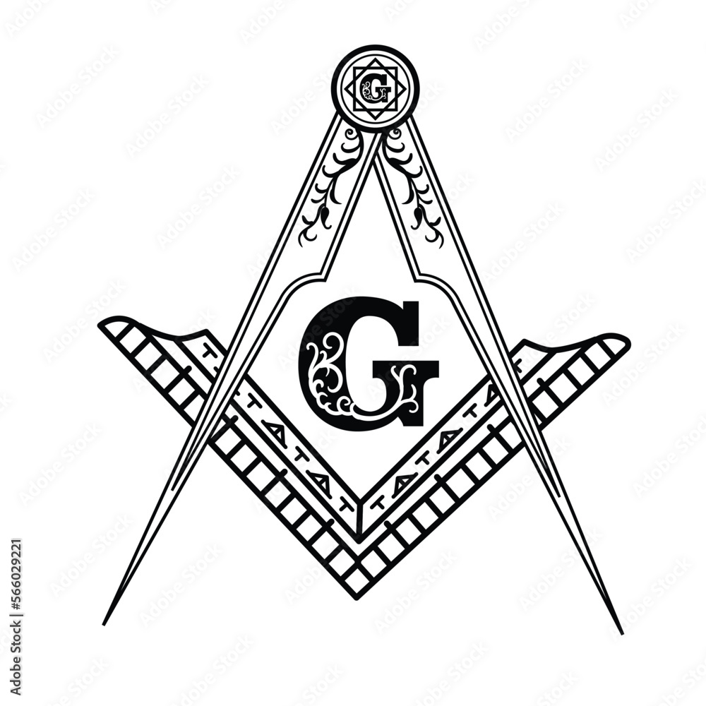 freemasonry Emblem tattoo Compass Tattoo VECTOR Stock Vector | Adobe Stock
