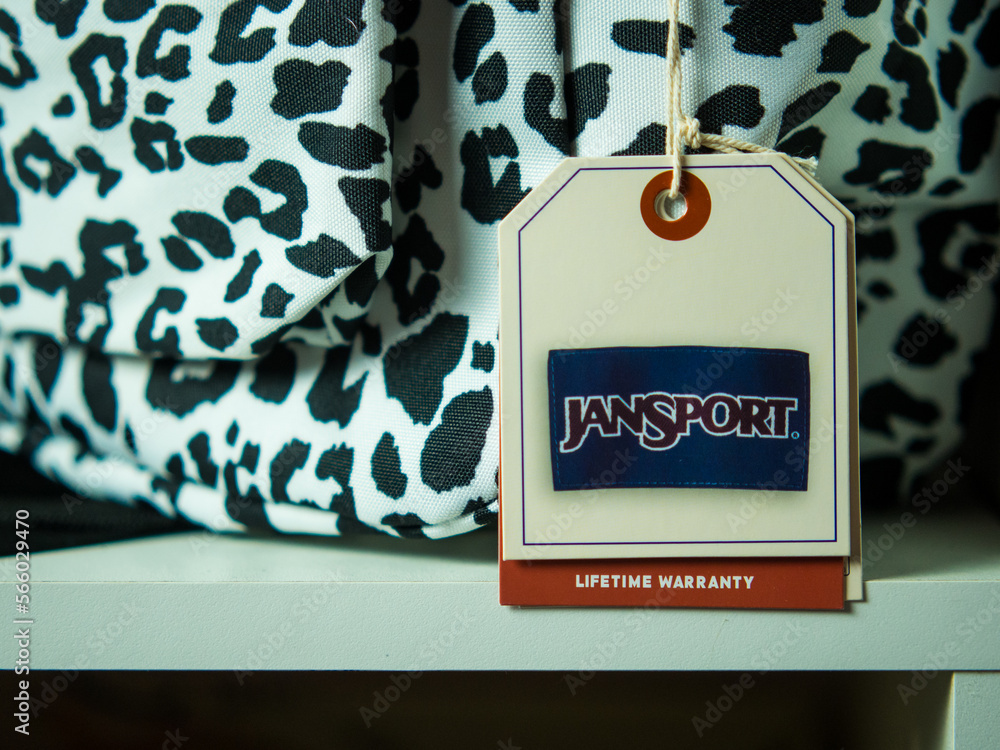 Foto de MOSCOW, RUSSIA - DECEMBER 03, 2023: JANSPORT school bag. the ...