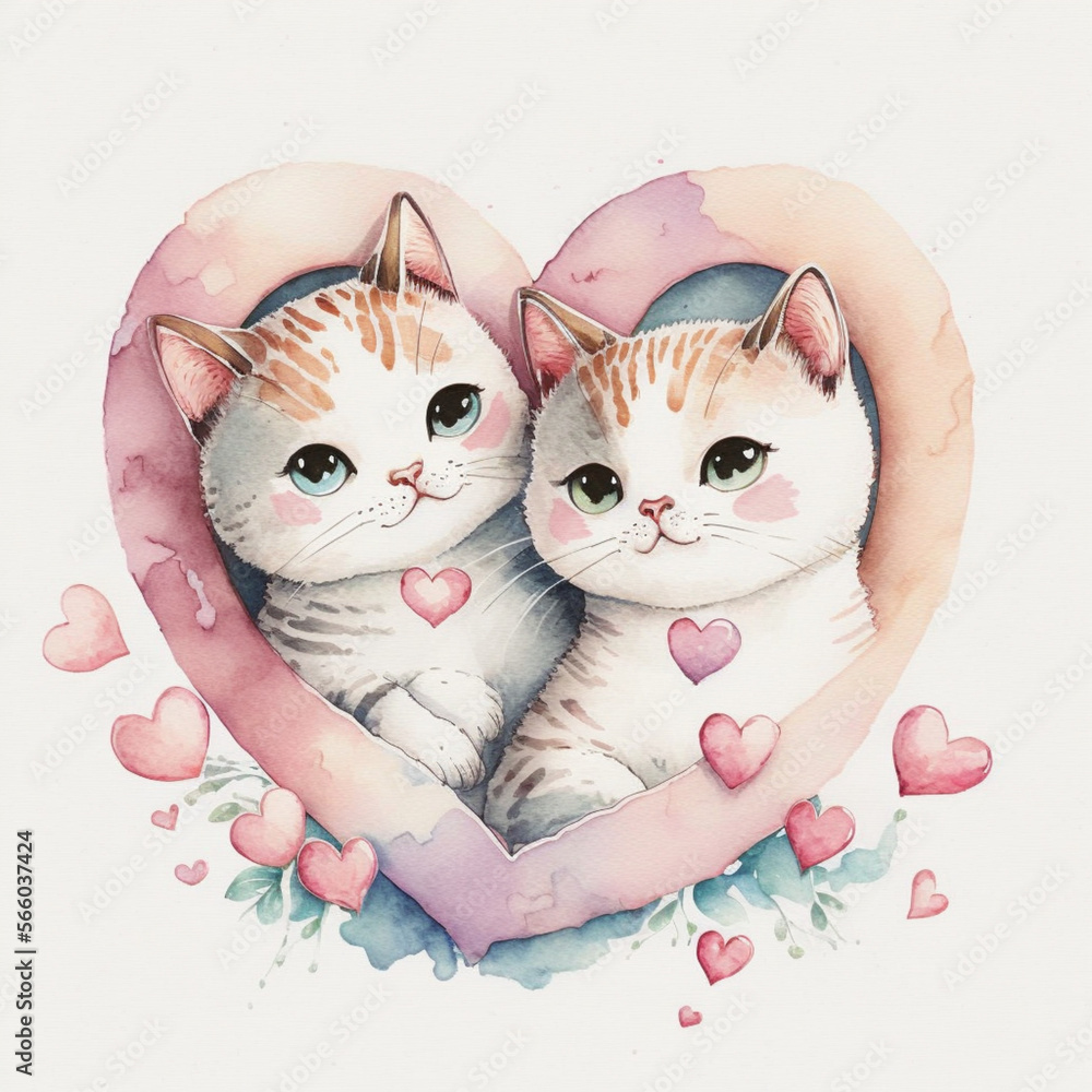 Chibi Valentine Day Cute Animal Characters Clipart - Get Creative Now ...