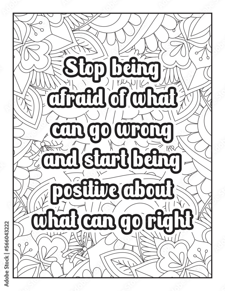 inspirational words coloring book pages design. motivational quotes ...