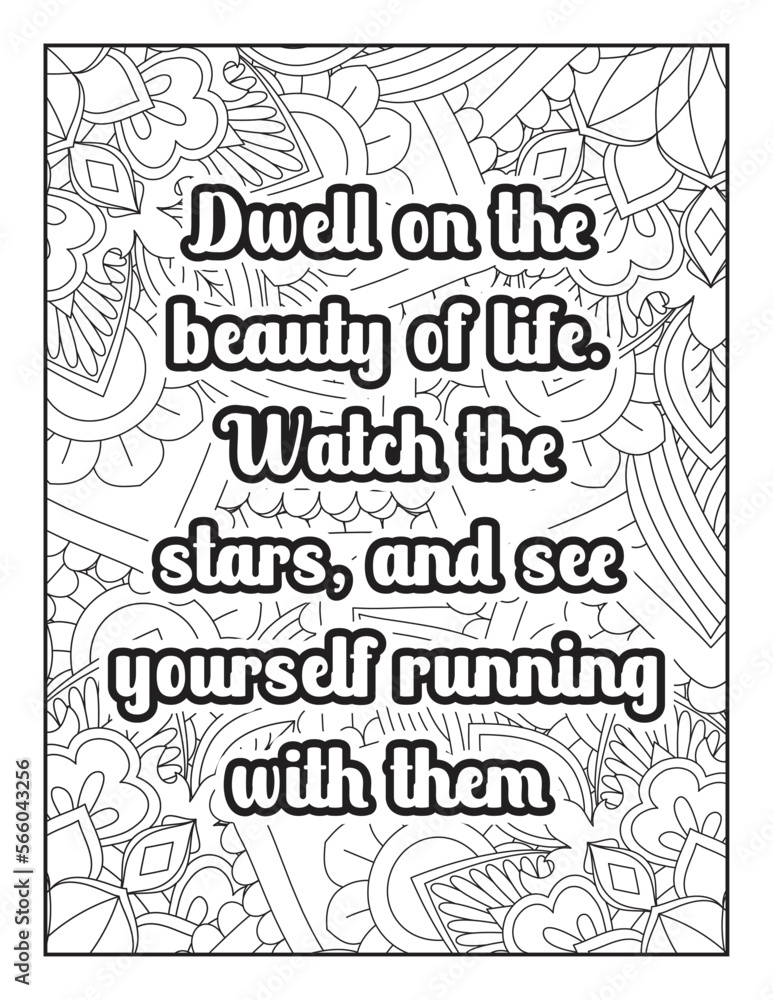 inspirational words coloring book pages design. motivational quotes ...