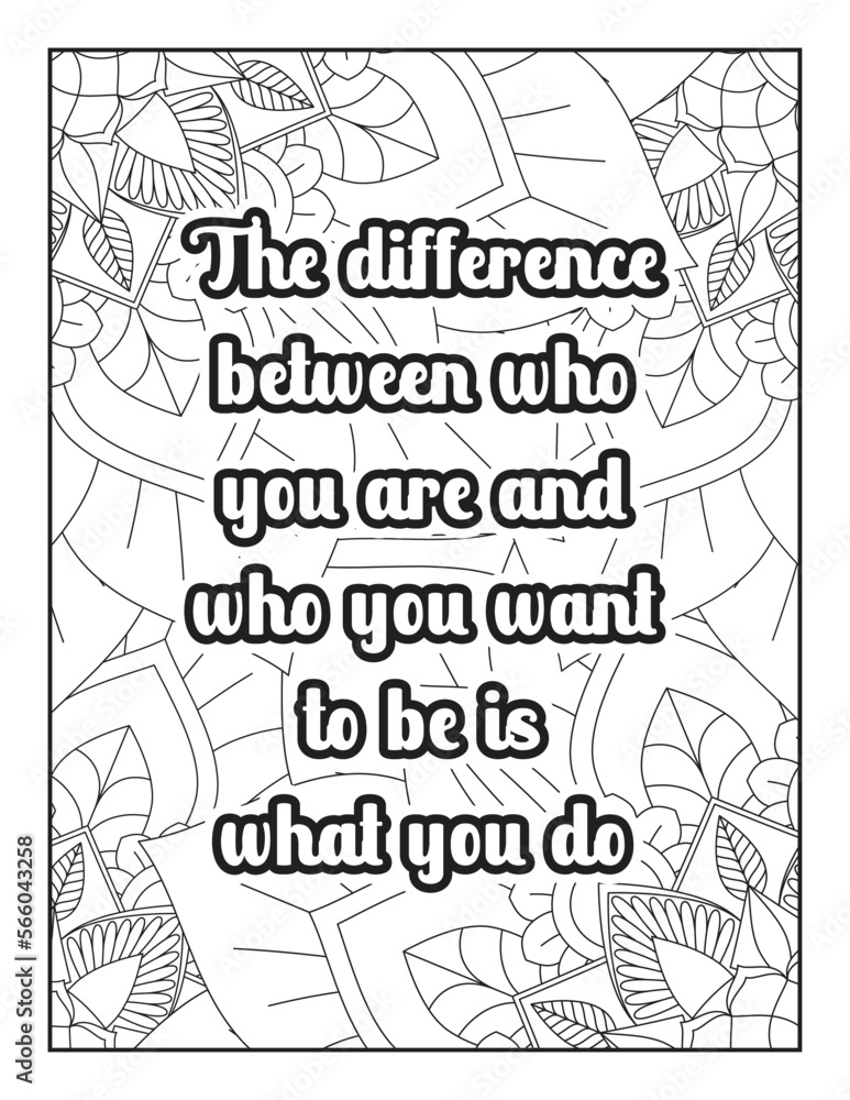 inspirational words coloring book pages design. motivational quotes ...