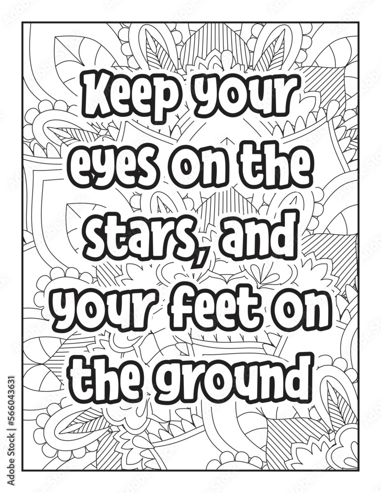 inspirational words coloring book pages design. motivational quotes ...
