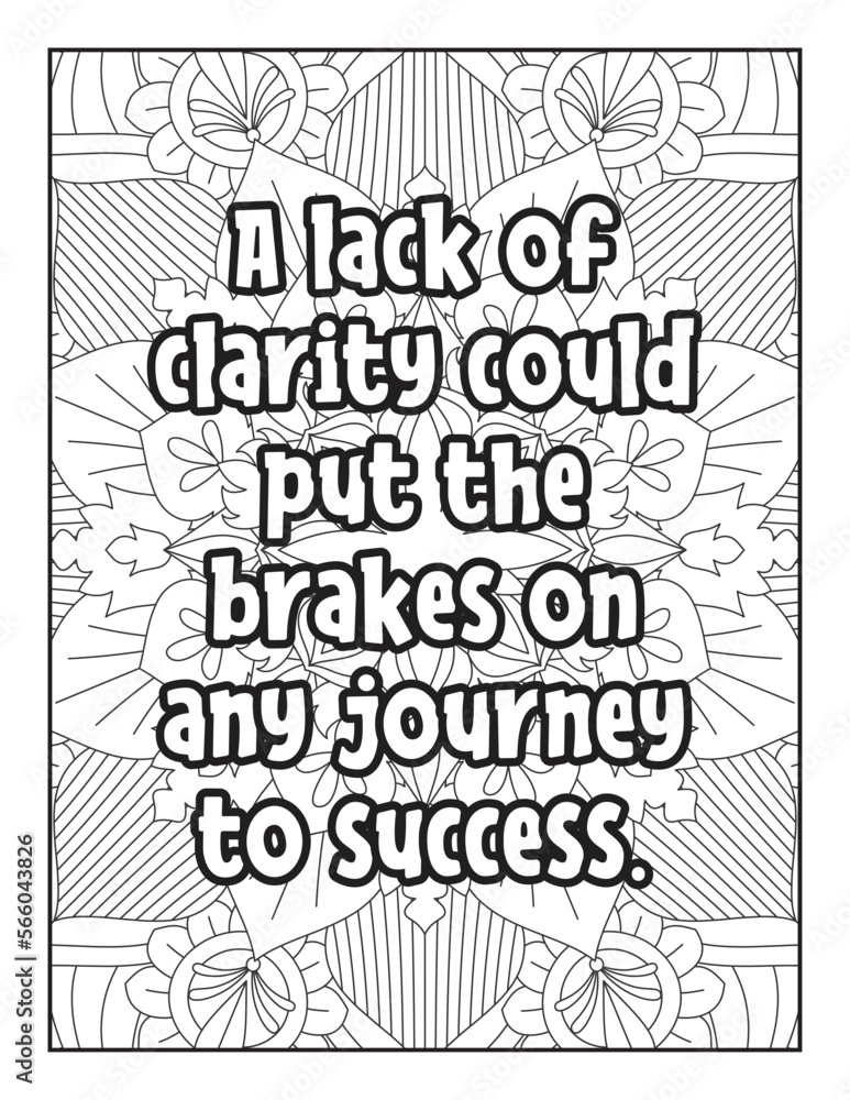 inspirational words coloring book pages design. motivational quotes ...