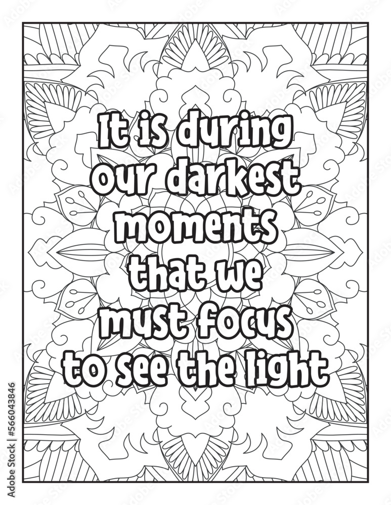 inspirational words coloring book pages design. motivational quotes ...