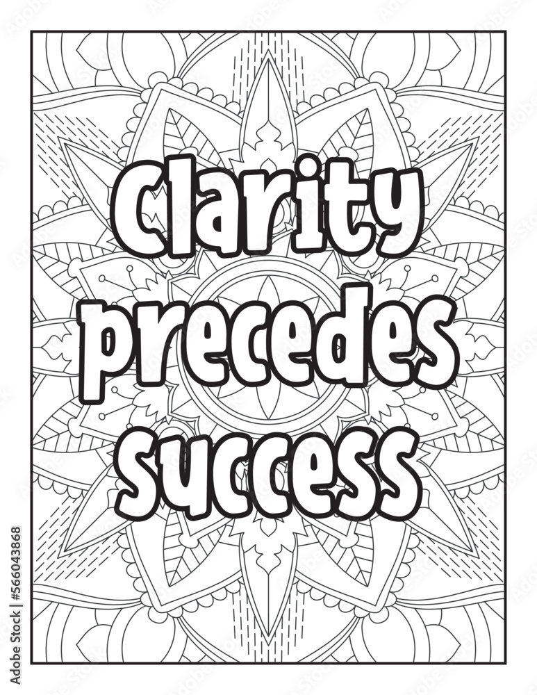 inspirational words coloring book pages design. motivational quotes ...