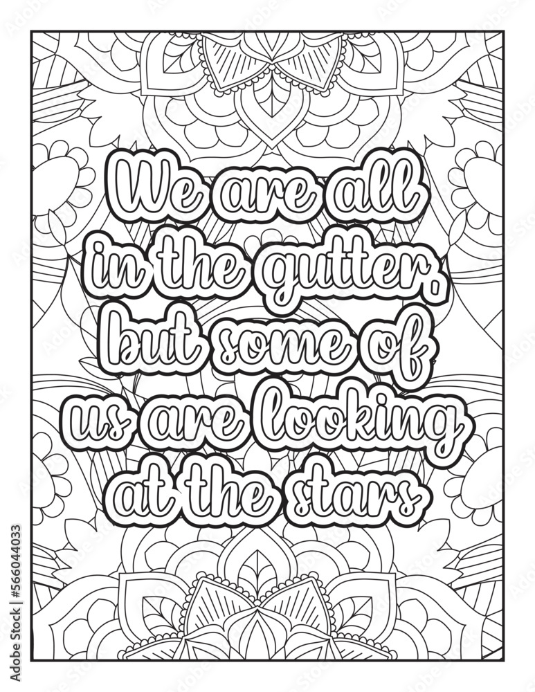 inspirational words coloring book pages design. motivational quotes ...