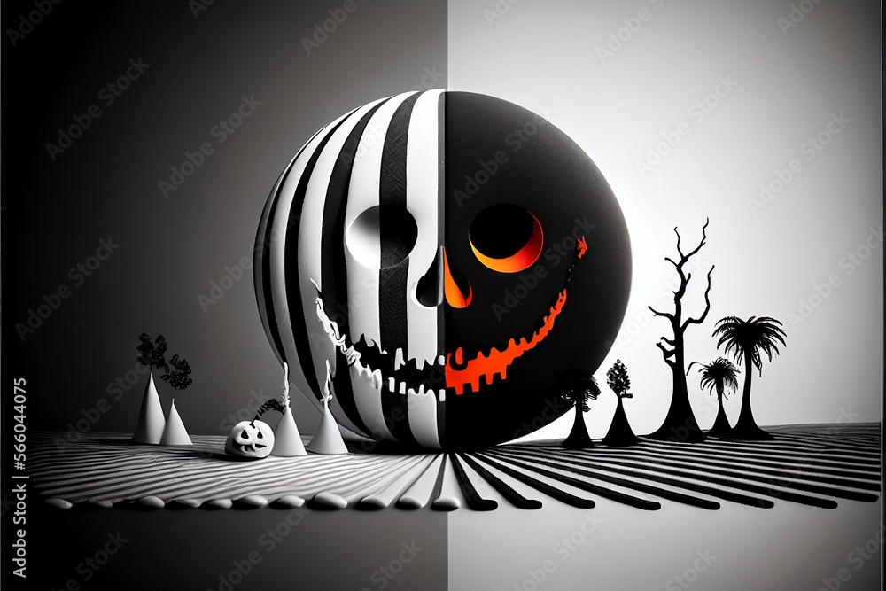 Good and bad showed as a contrast of colors in a sphere shape Stock ...