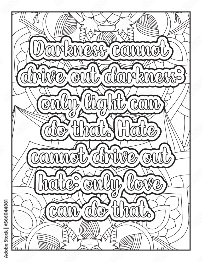 inspirational words coloring book pages design. motivational quotes ...