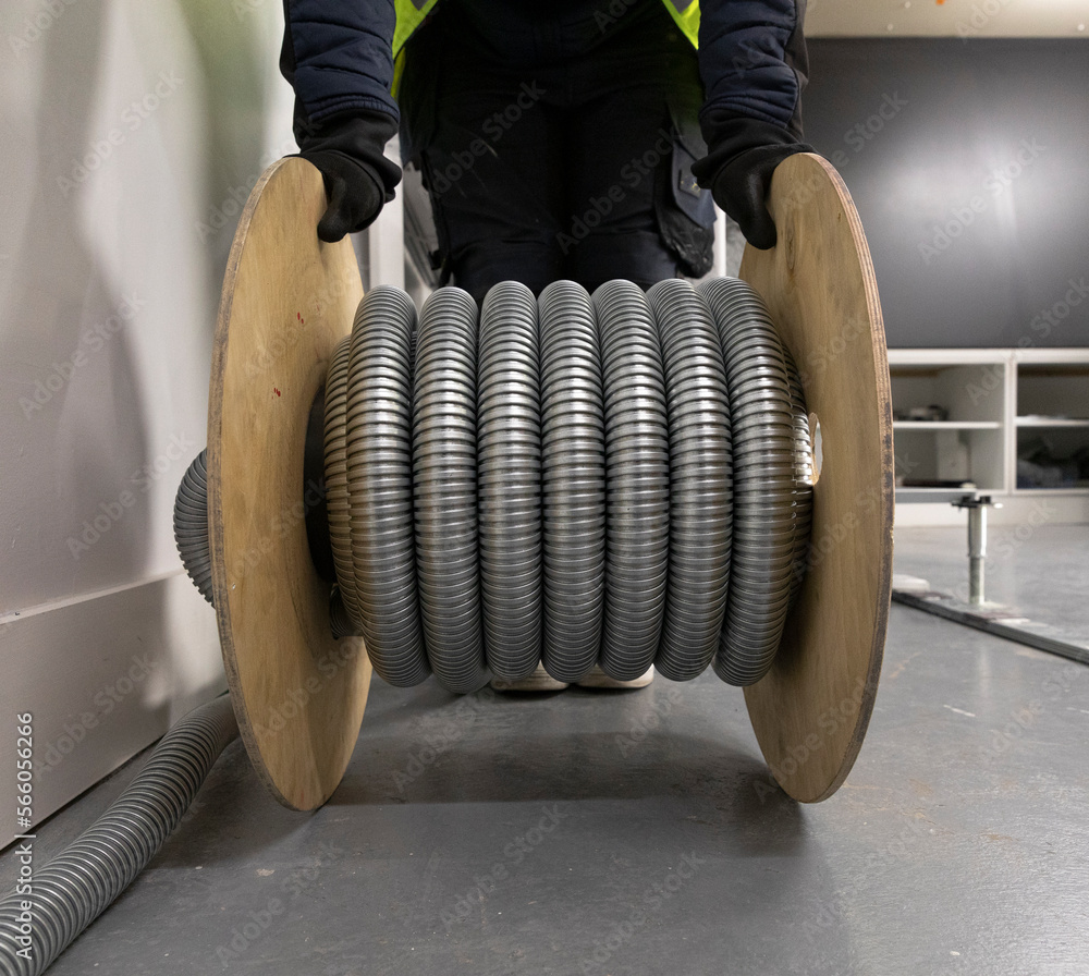 Steel Cable management baskets and trays with modular wiring, T conduit ...