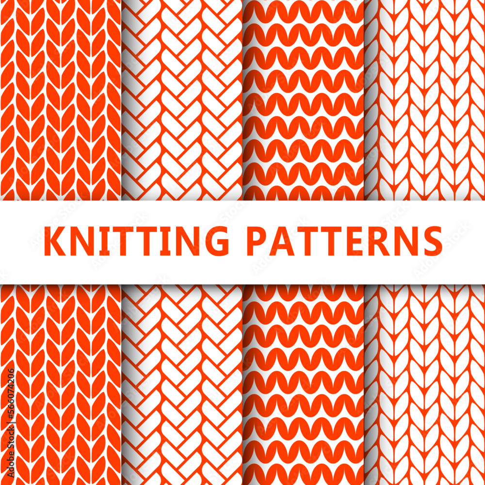 Collection draw simple Knitting patterns for your fabric and textile ...
