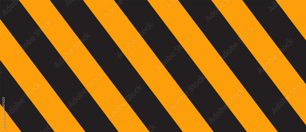 Diagonal stripes background. Orange and black lines pattern for road ...