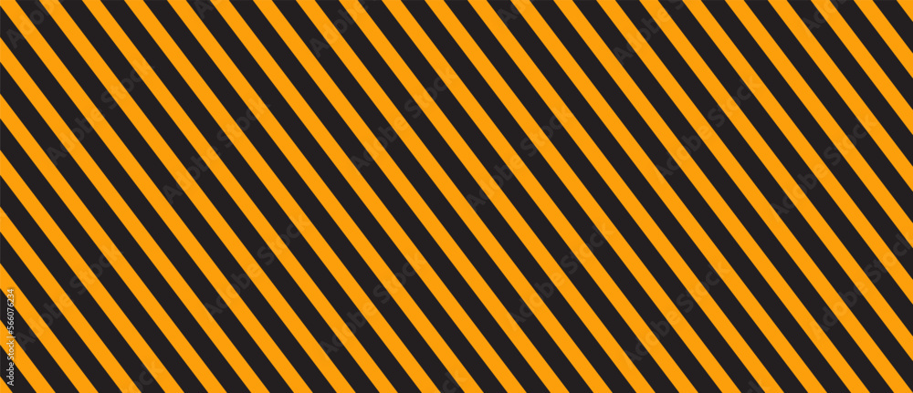 Diagonal stripes background. Orange and black lines pattern for road ...