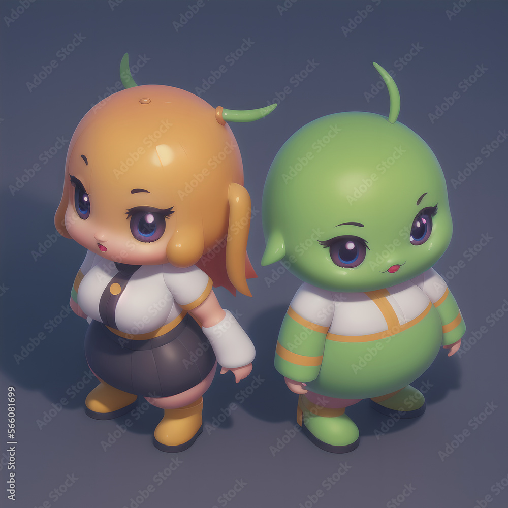 Tiny cute bodypositive plastic toy to inclusively represent plus size ...