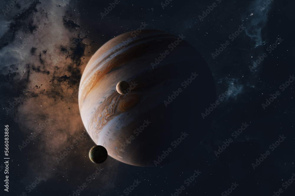 Jupiter is the largest planet in the solar system. Showing great red ...