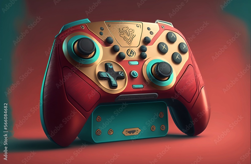 Concept art of a game controller Stock Illustration | Adobe Stock