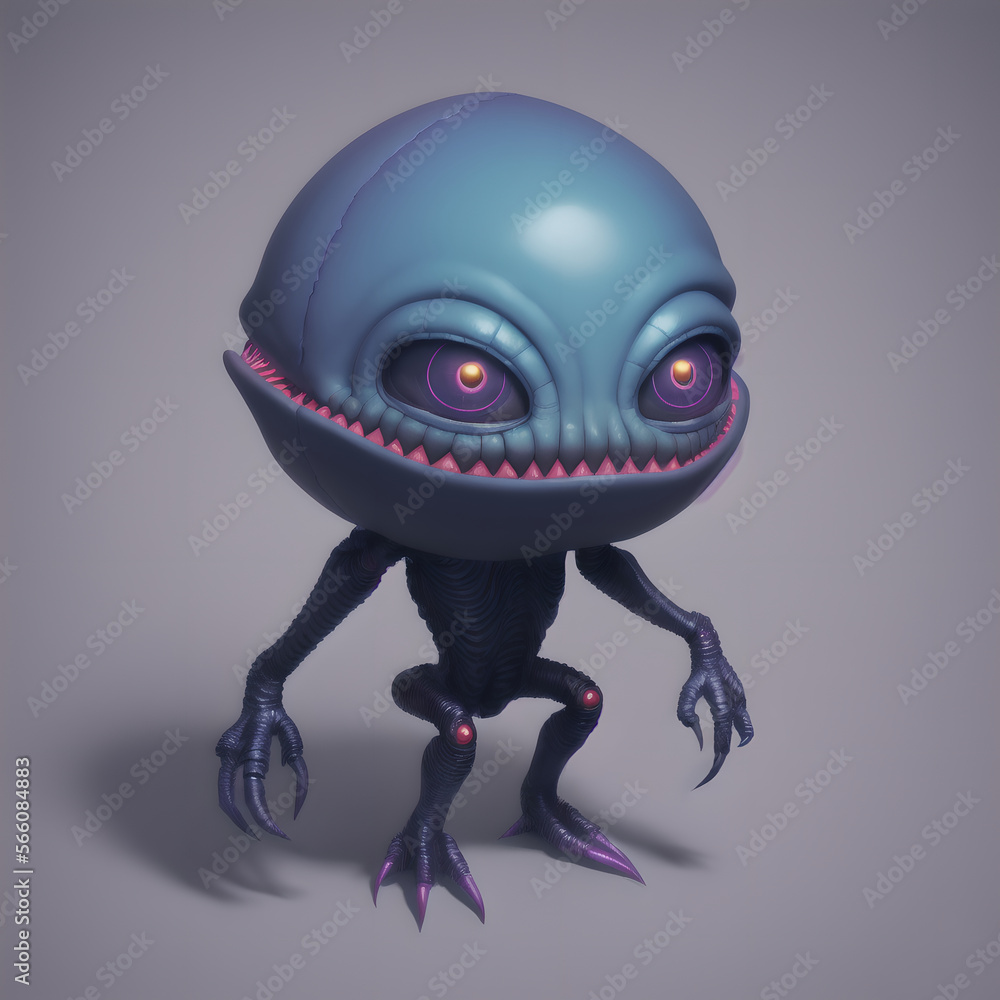 Ilustrace „Plastic toy that captures the essence of a tiny, cute and ...