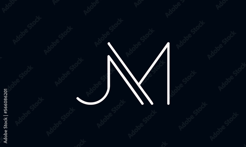 simple letter JM logo design vector. Stock Vector | Adobe Stock