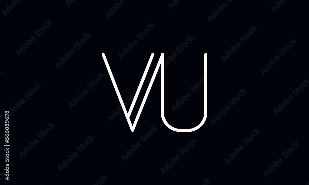 initial letter vu logo design. vu logo icon design vector. Stock Vector ...