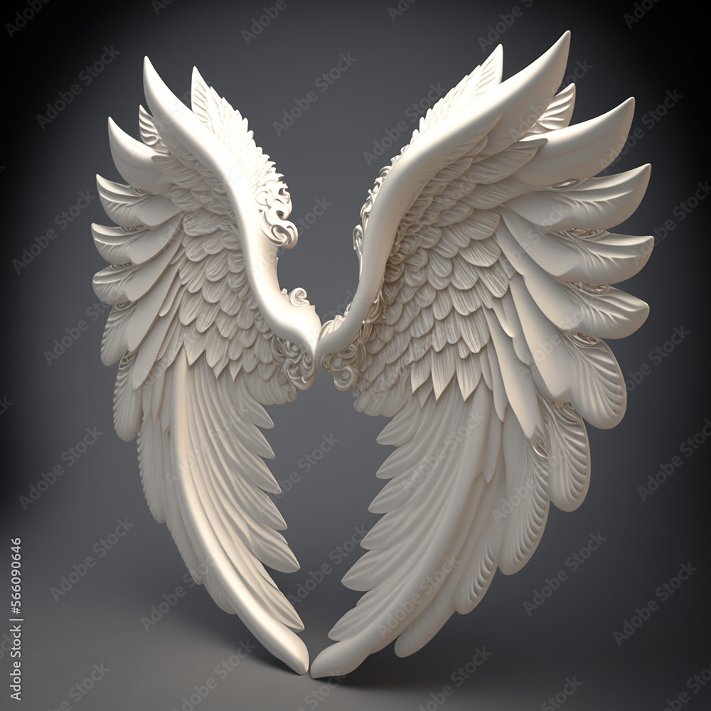 3D wing with blender render Stock Illustration | Adobe Stock