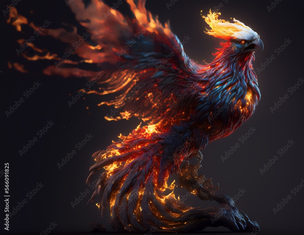 ‘Ember's Phoenix’ - This figure shows Ember Spirit as a phoenix, with a ...