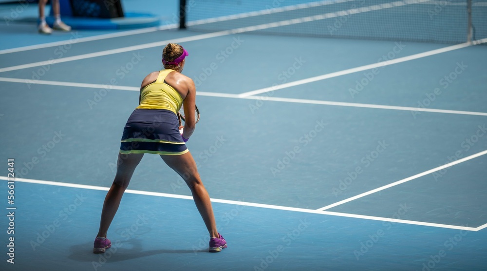 Beautiful female athlete playing tennis. Amateur female tennis player ...