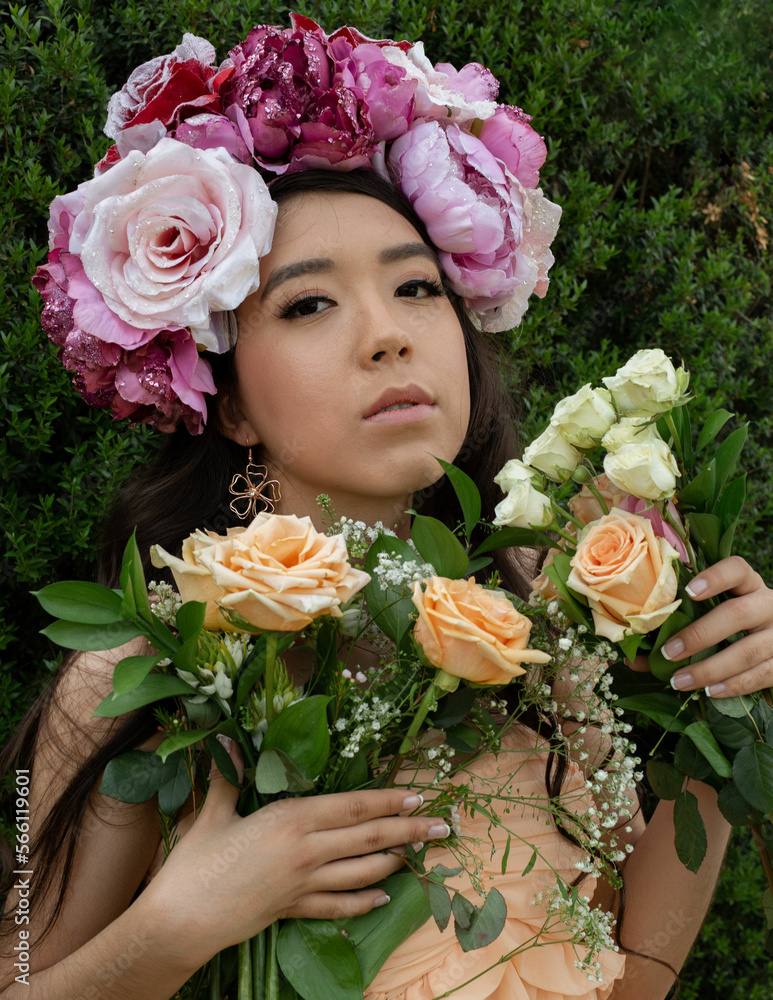 flower crown model nature flowers flower bouquet park green hawaii ...