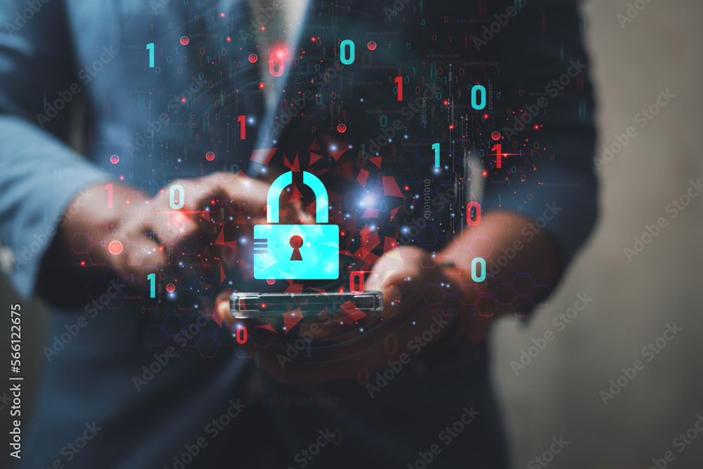 Data protection concept The future technological security crisis that ...