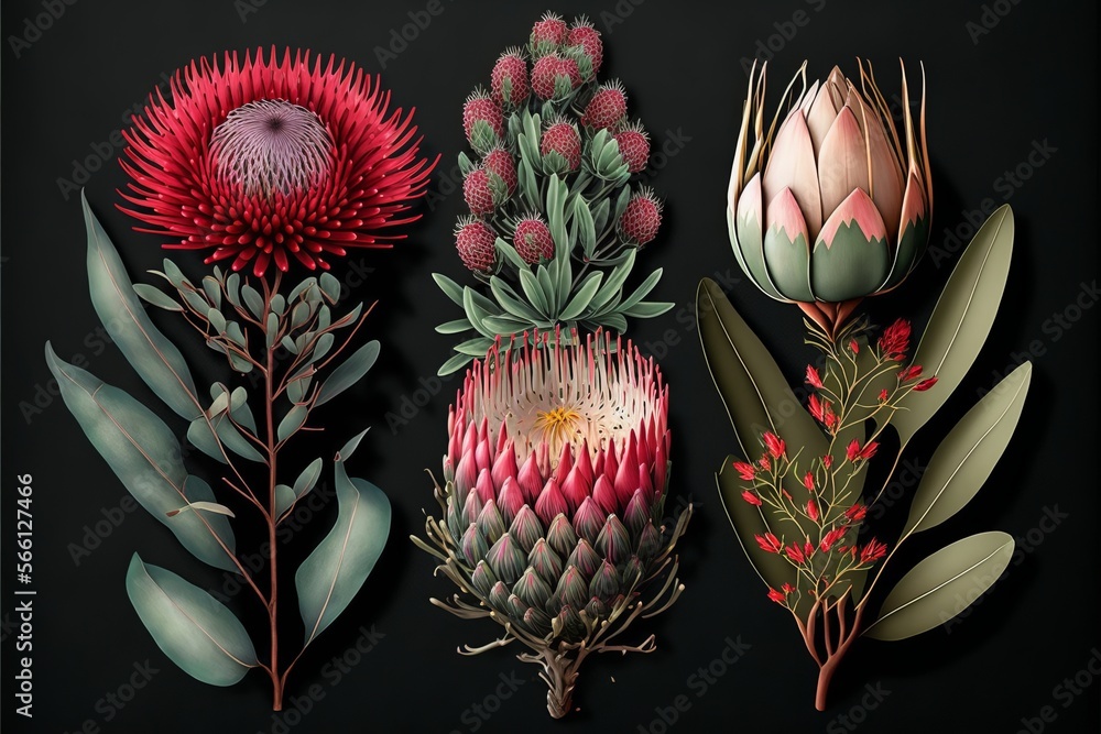 Modern concept banner, flower, plant, nursery web site, poster, flyer ...