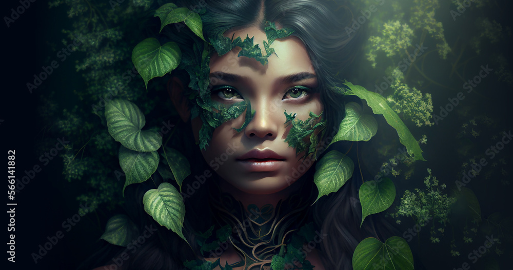 Earth element woman asian goddess fantasy human representation ...