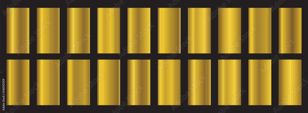 Collection. Gold background, gold foil texture, metallic gradient sheet ...