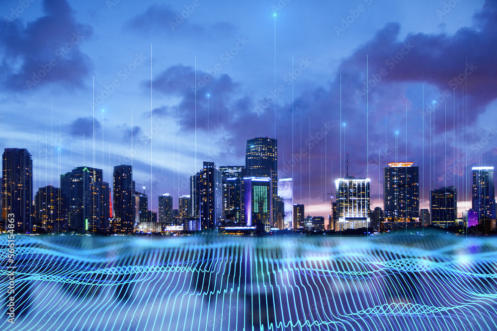 Internet of things, smart city, high speed connection and smart grid ...