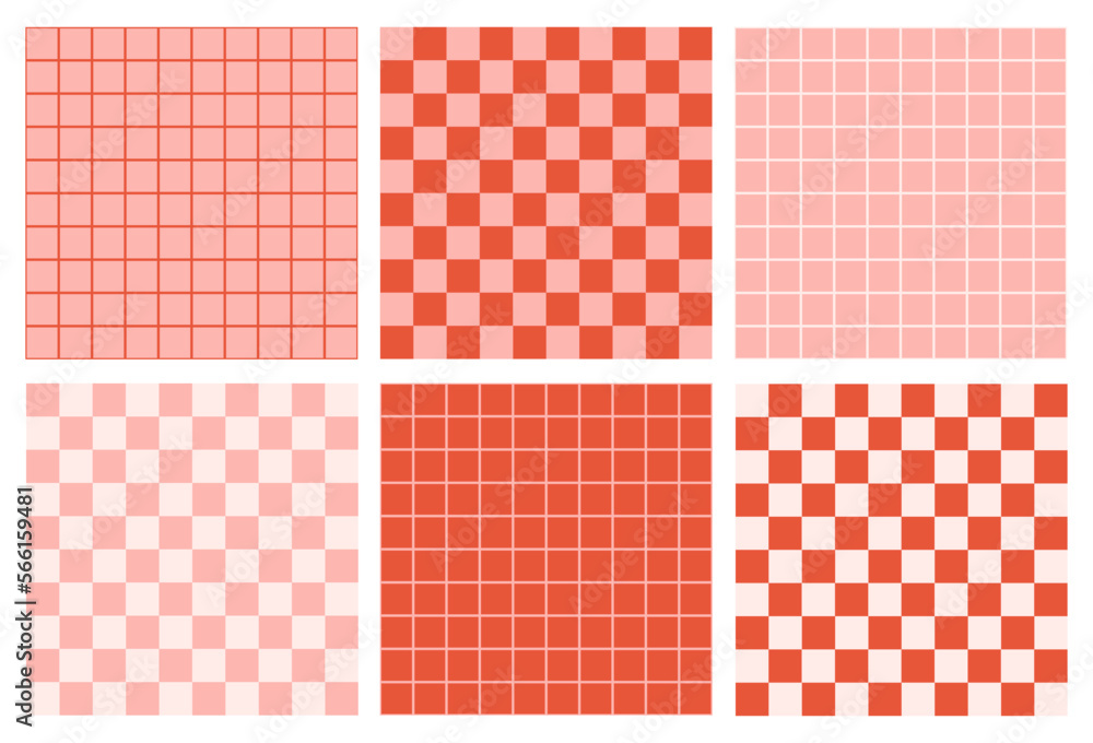 Photo Retro checkered colorful set backgrounds, Elena | Posters ...