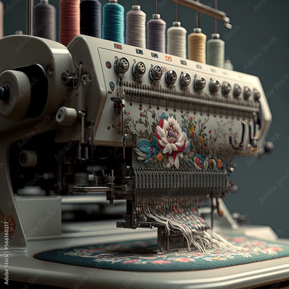 Modern and automatic high technology embroidery machine for textile or ...
