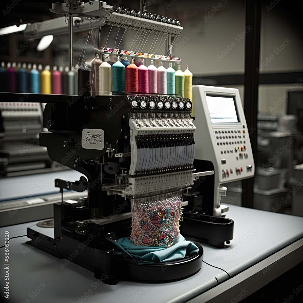 Modern and automatic high technology embroidery machine for textile or ...