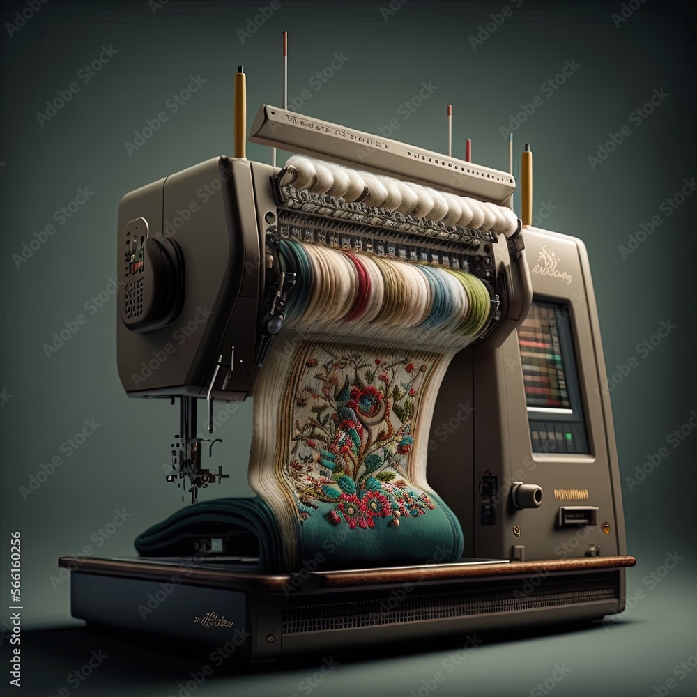 Modern and automatic high technology embroidery machine for textile or ...