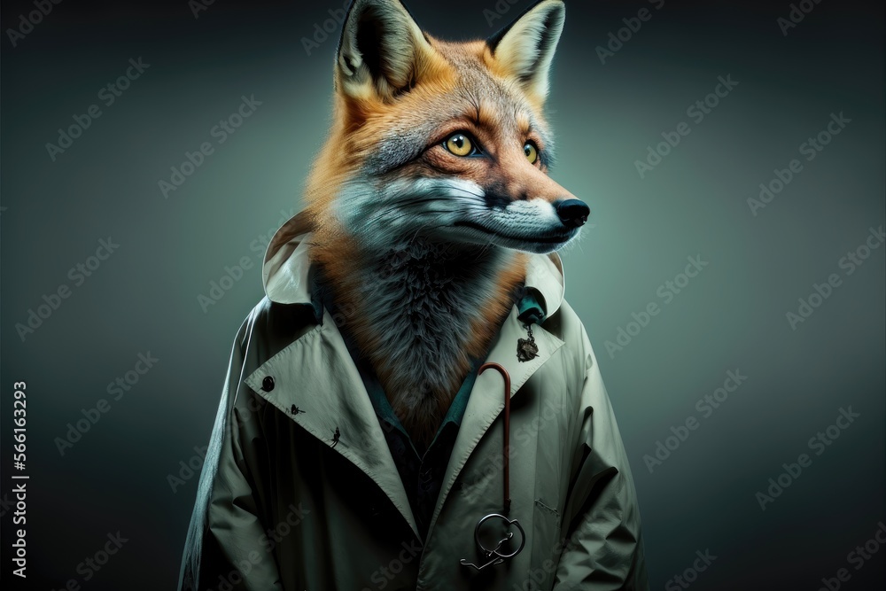 Fox Head Human Body