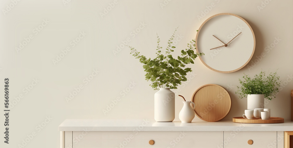 Minimal cozy counter mockup design for product presentat. Japan style ...