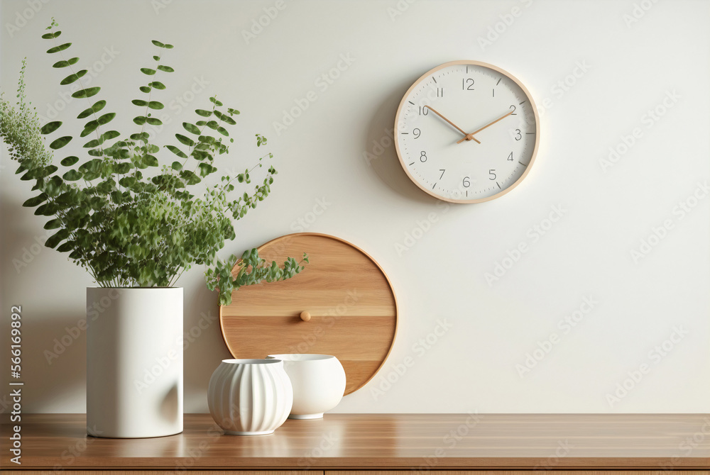 Minimal cozy counter mockup design for product presentat. Japan style ...