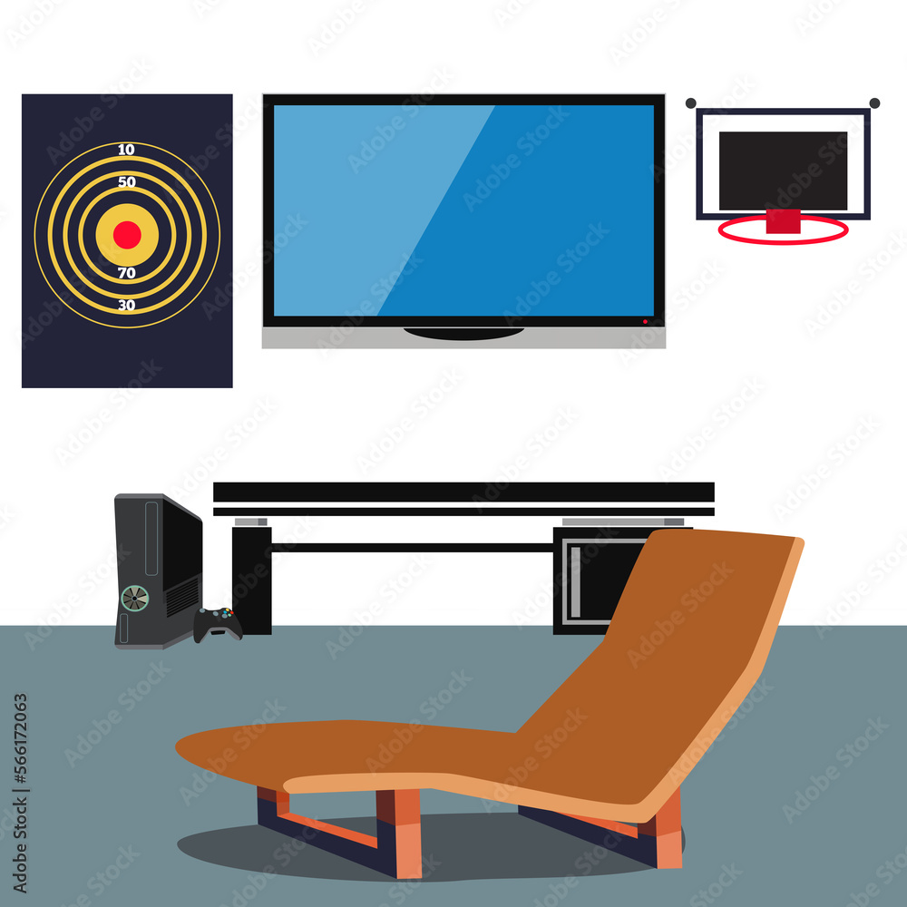 Cartoon office interior PNG illustration with transparent background ...