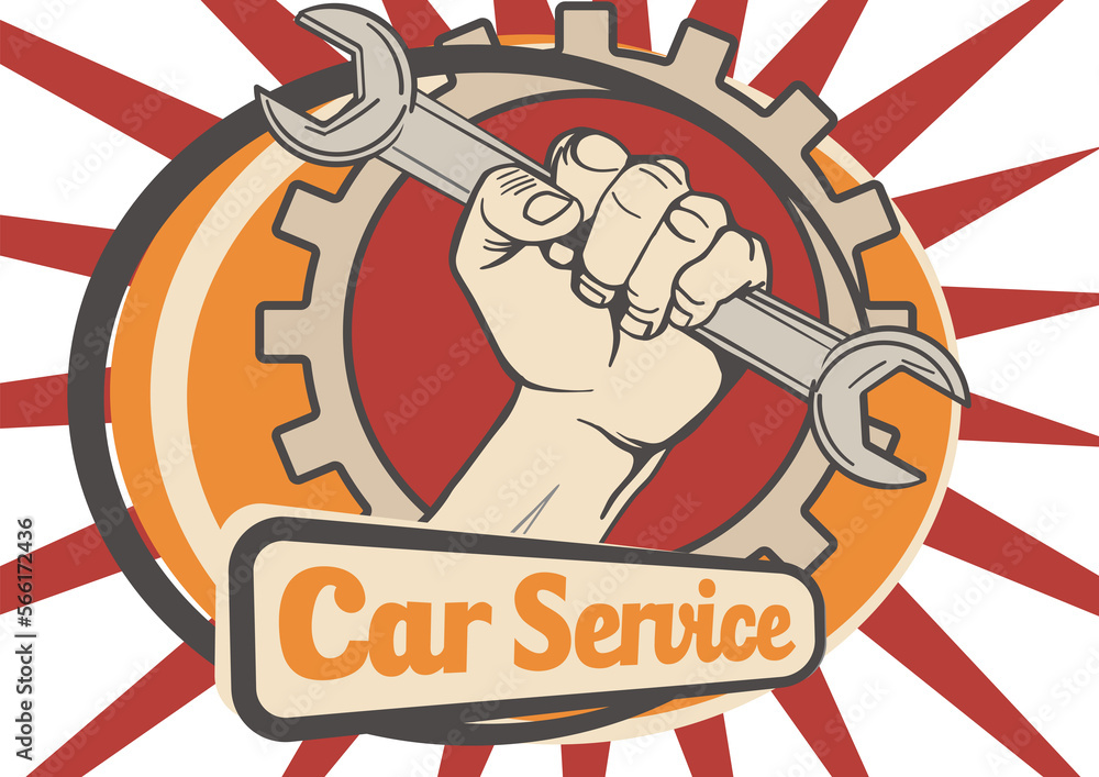 Car service emblem PNG illustration with transparent background Stock ...